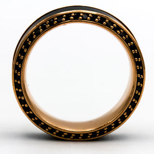 Elysium Helios | Men's Rose Gold & Black Diamonds Ring
